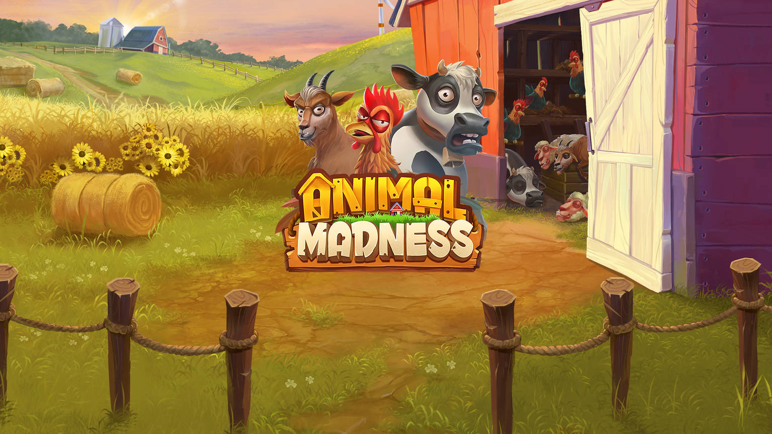 Juega con Animal Madness slot | ¡Una granja alocada!